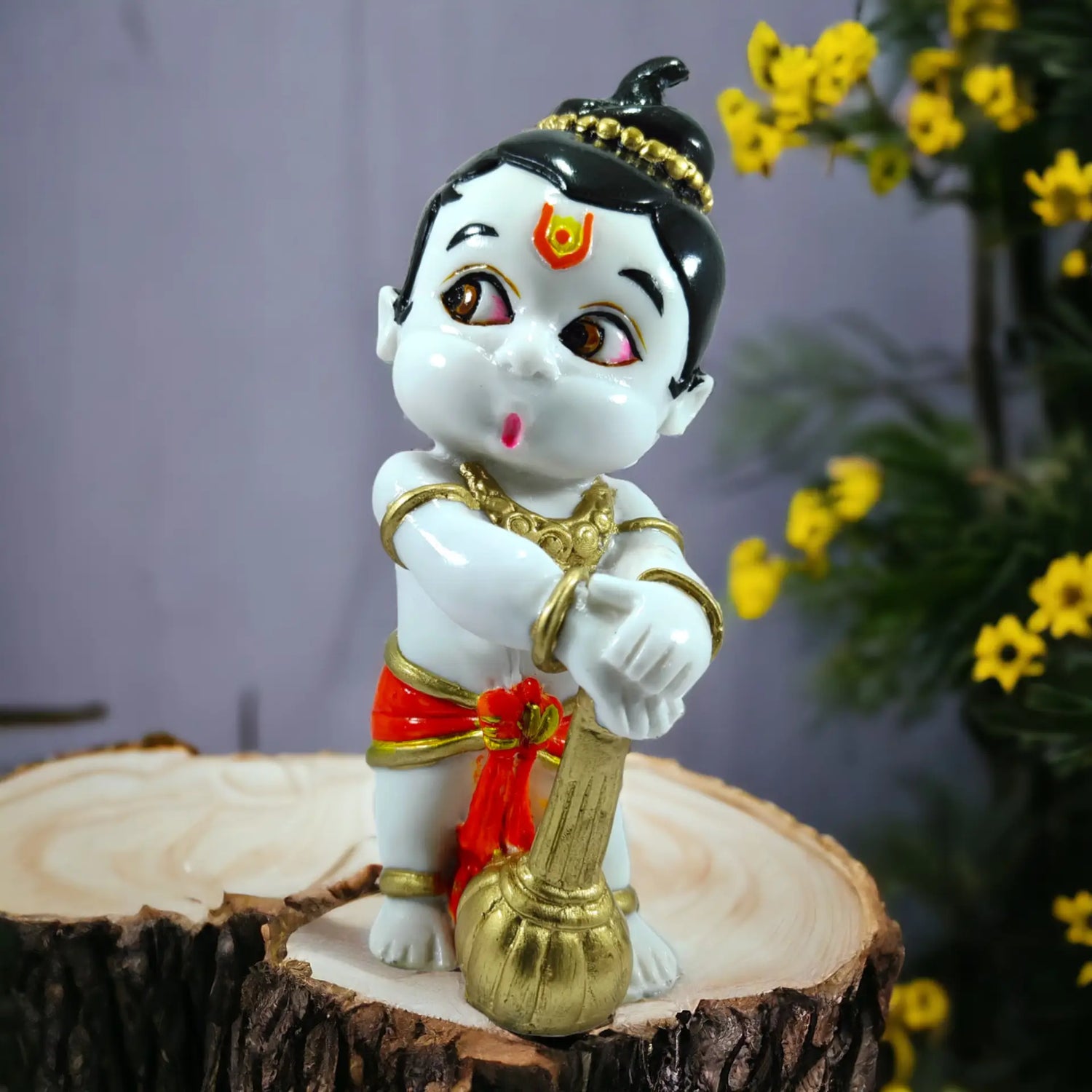 Resin Bal Hanuman Statue - Standing Pose with Gadda – Aurance